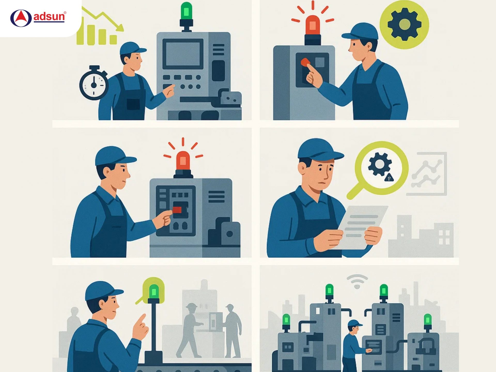 Làm sao để tích hợp Andon vào nhà máy sản xuất hiện đại? - Andon Adsun